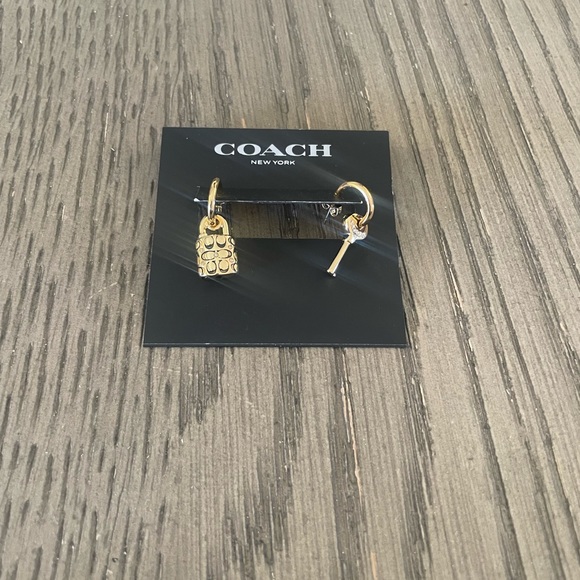 Coach | Jewelry | Nwt Coach Key And Lock 4k Gold Plated Earrings | Poshmark